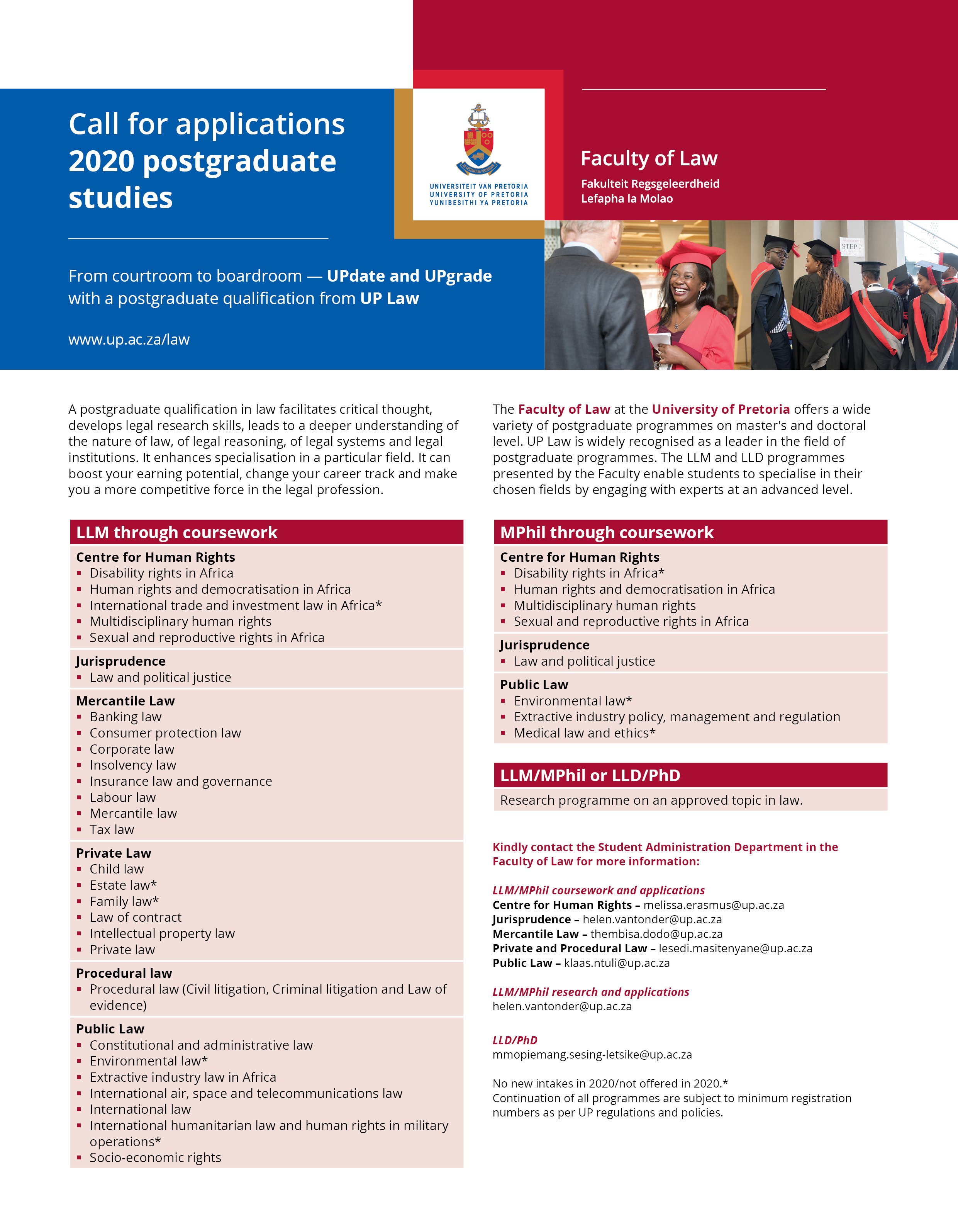 Postgraduate Programmes Postgraduate Programmes